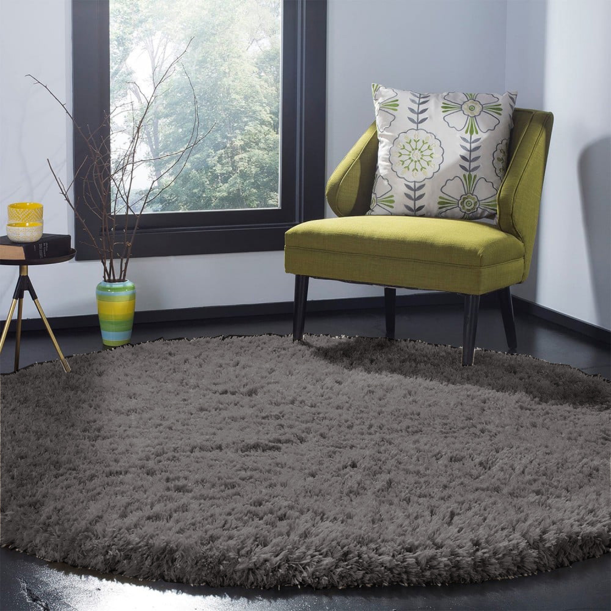 Shaggy Μονόχρωμα : Στρογγυλά Χαλιά ...